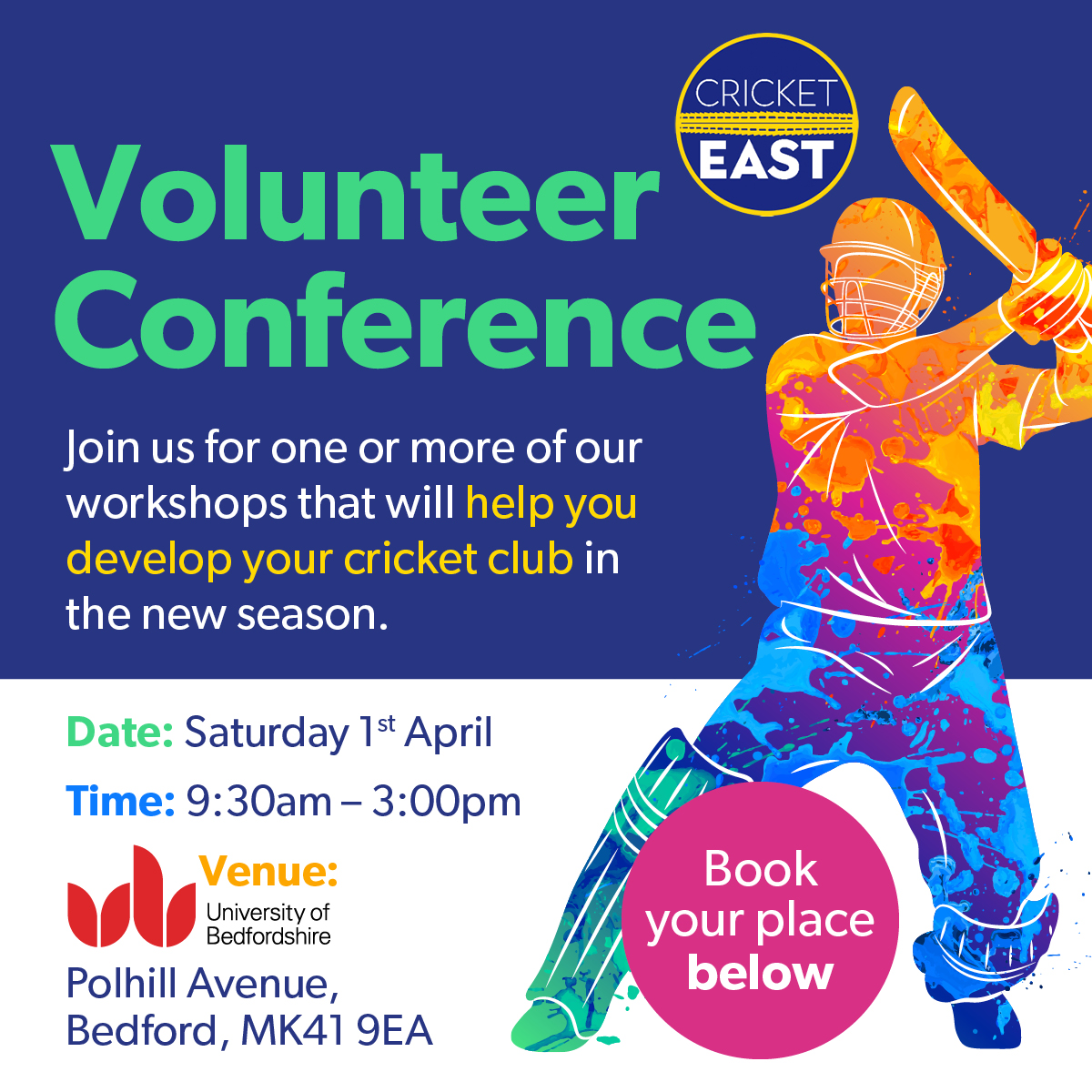 Cricket East - News - Cricket East Volunteer Day - Saturday 1st April