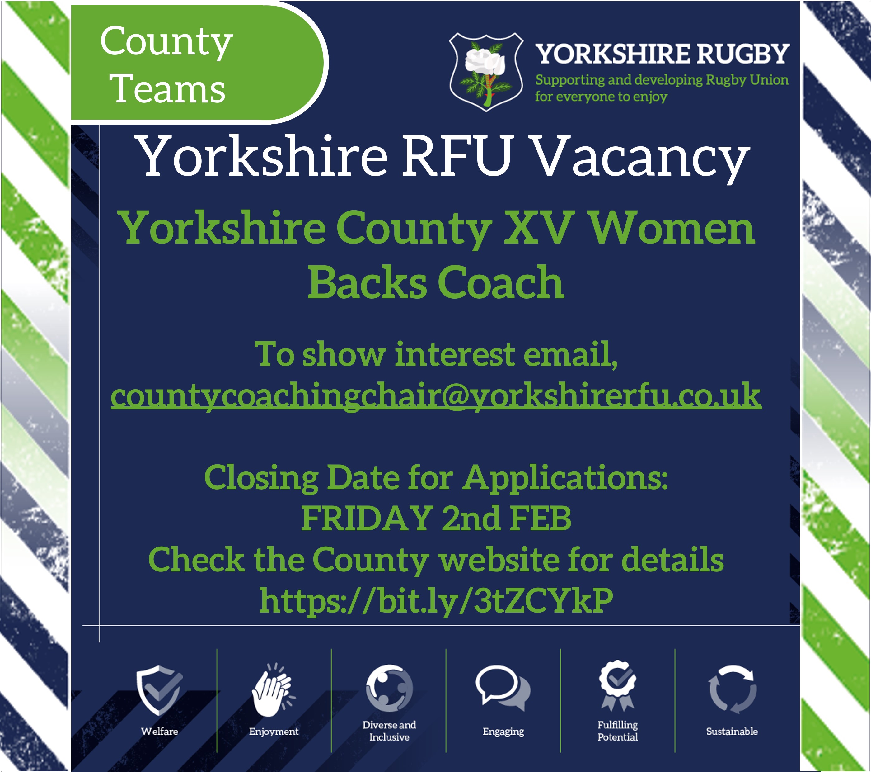 Yorkshire RFU - News - Yorkshire County XV Women Backs Coach