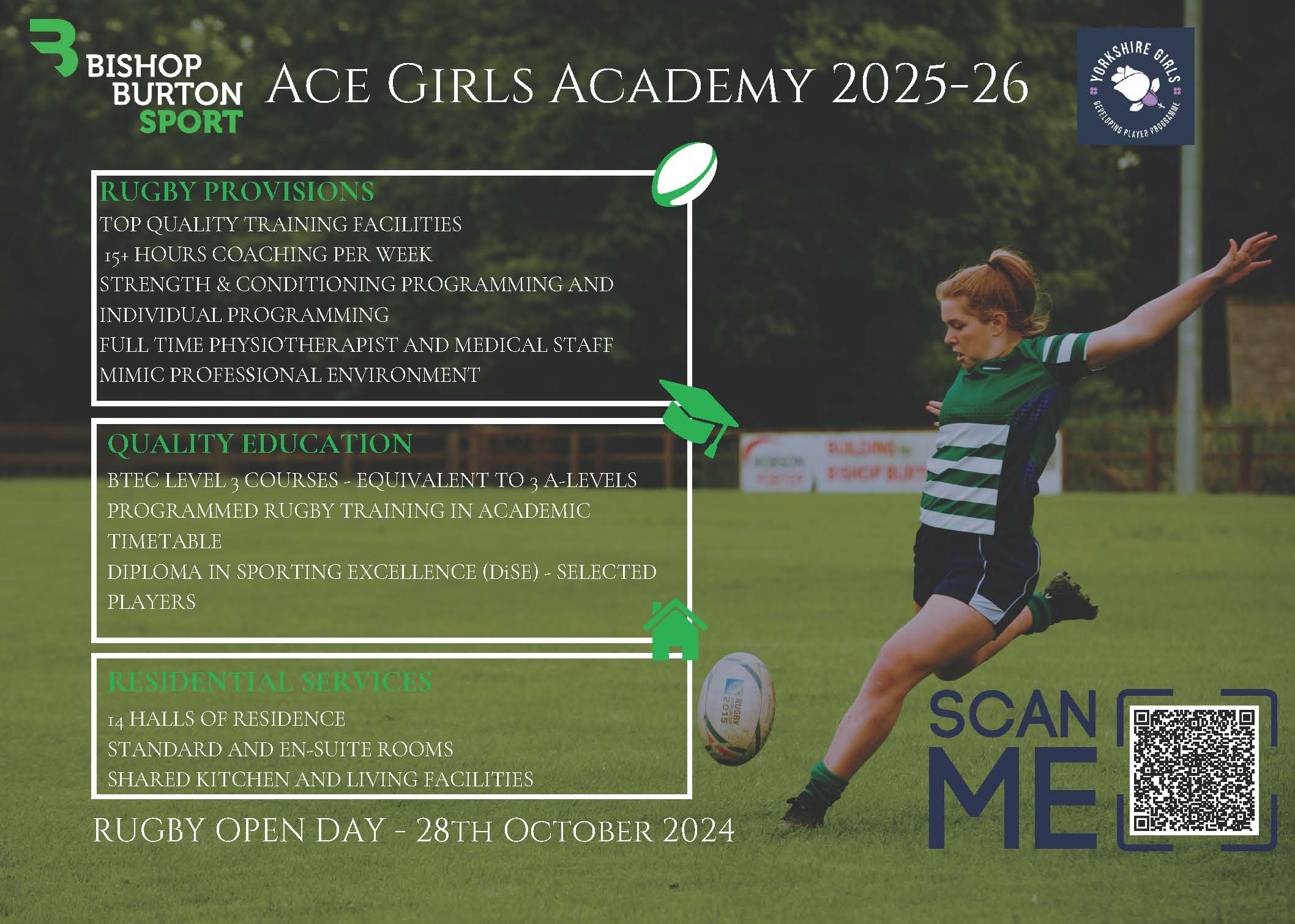 Yorkshire RFU - News - ACE Girls Academy 2025-26