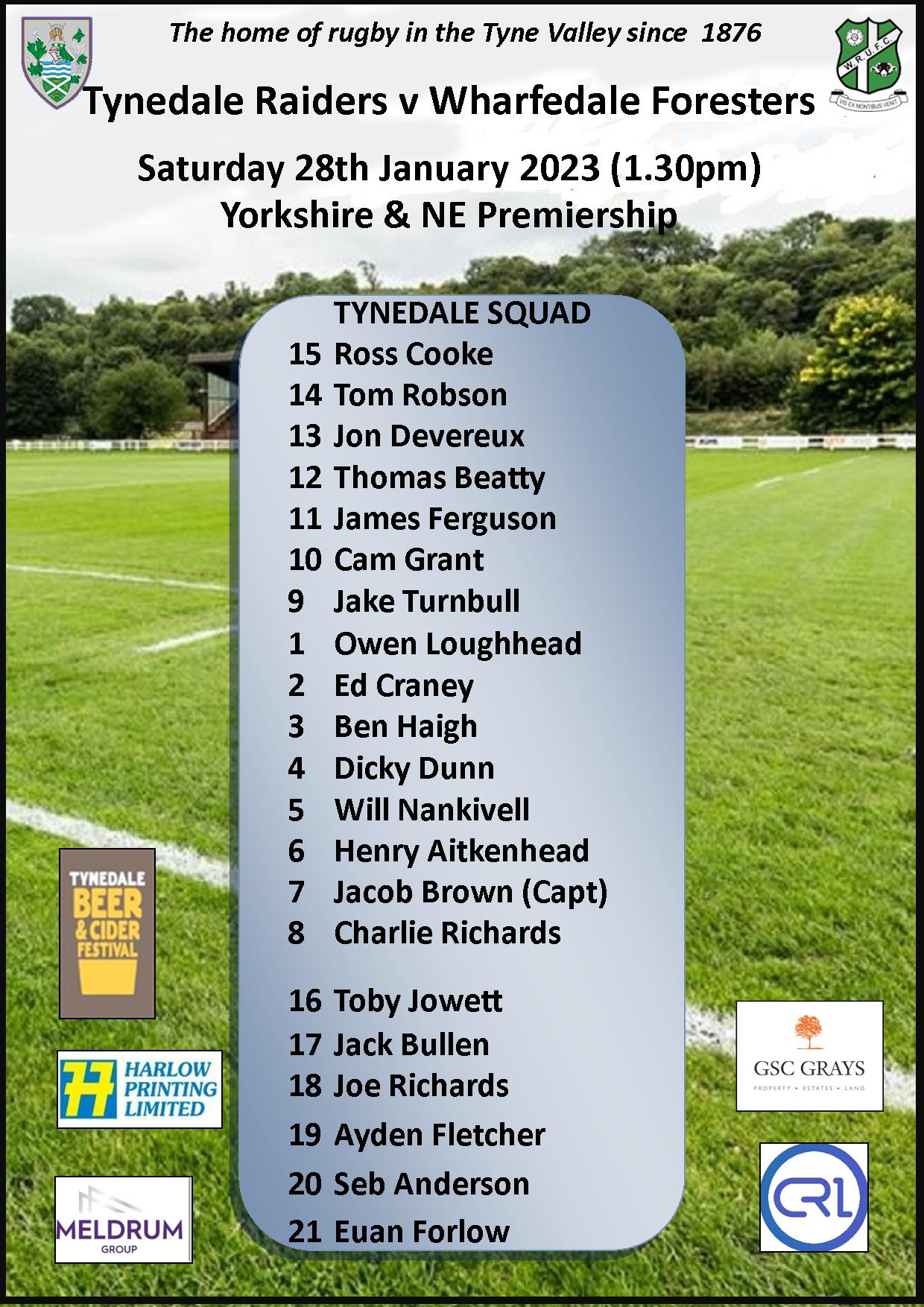 Weekend Rugby Schedule