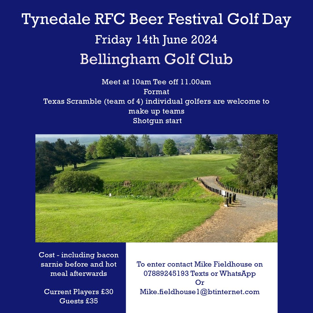 TYNEDALE RFC BEER FESTIVAL GOLF DAY 2024