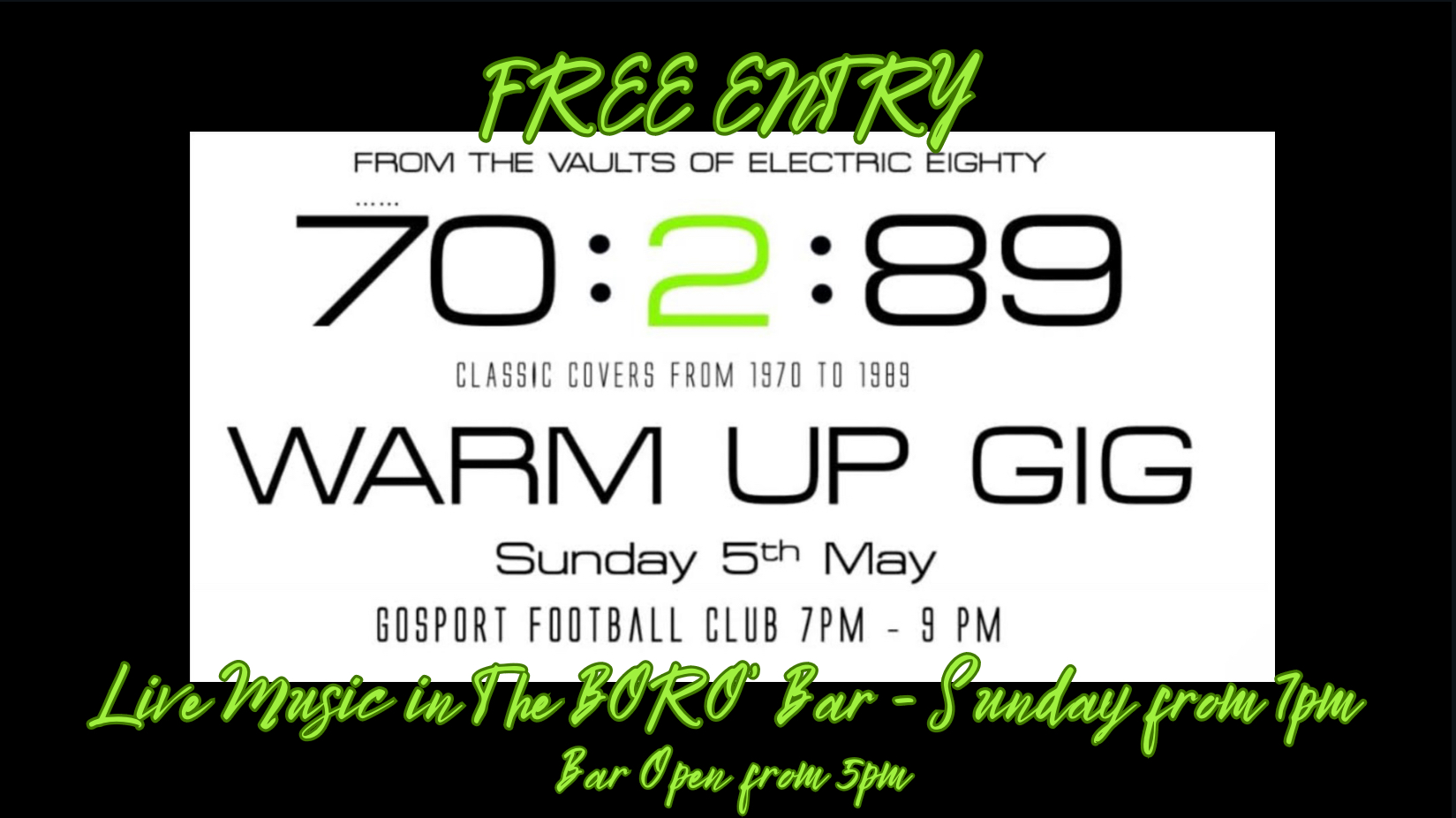 Bank Holiday at The BORO’ Bar - Open Friday Night - Free Live Music ...