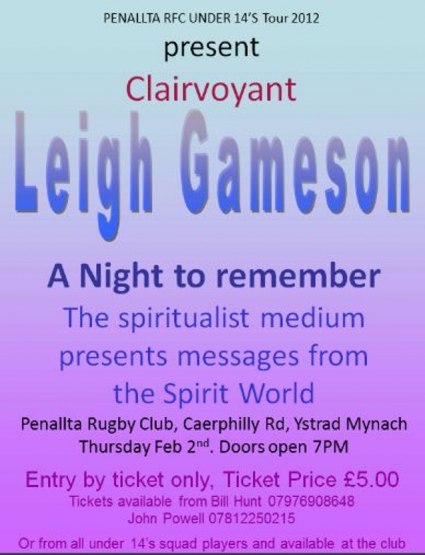 Leigh Gameson - Clairvoyant - Penallta Rugby