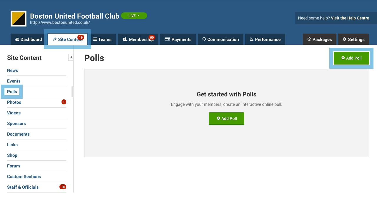 Polls - News, Events & Polls - Site Content - Club Website - User ...