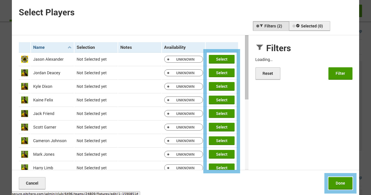 Manage Availability & Team Selection (For Coaches & Team Admins ...