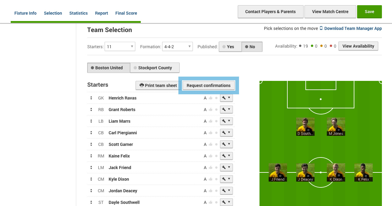 Manage Availability & Team Selection (For Coaches & Team Admins ...